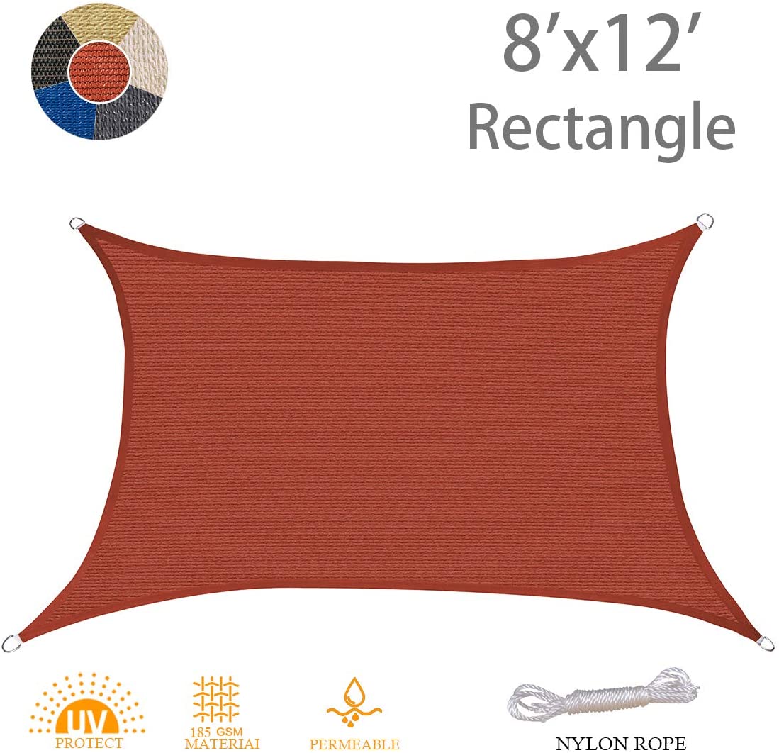 AXT SHADE 9'10 x 13' Rectangle Sun Shade Sail UV Block for Outdoor ...